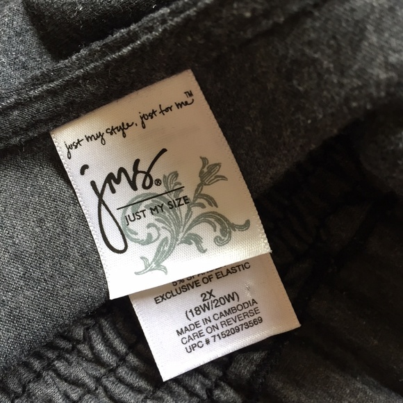 Just My Size | Dresses | Jms Just My Size Gray Floral Print Dress 2x ...